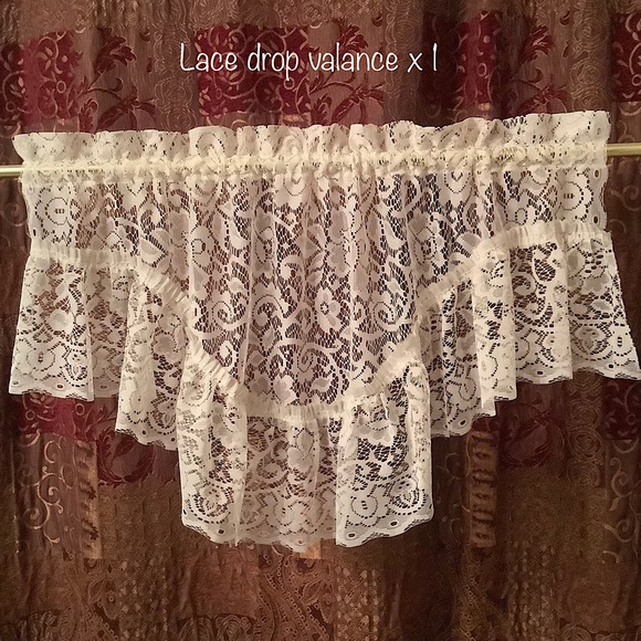 Accents | Vintage Lace Drop Style Valance Only 1 Small Window Or Insert ...